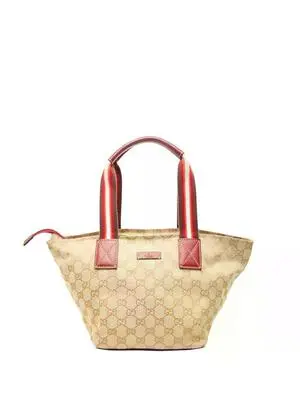 Gucci 2000-2015 Gg Canvas Web Tote Bag - Neutrals