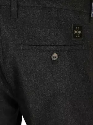 JACOB COHЁN Melange-effect Logo-patch Trousers