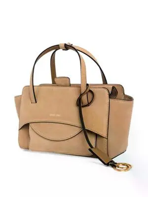 HIDESINS Small Flap Suede Tote Bag - Neutrals