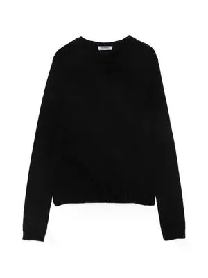 BASE Ribbed-knit Crew-neck Sweater - Black