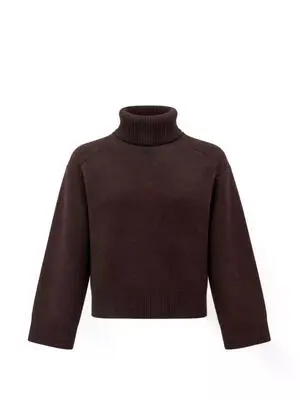 YVES SALOMON Ribbed-knit Cashmere Sweater - Brown