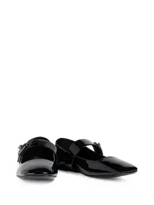 Valentino Garavani Vlogo Locker Square-toe Ballet Flats - Black