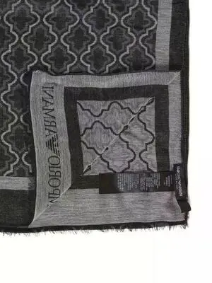 Emporio Armani Logo-print Fringed Scarf