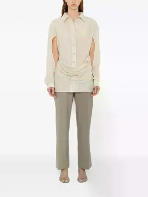 Christopher Esber Pinstripe Draped Shirt