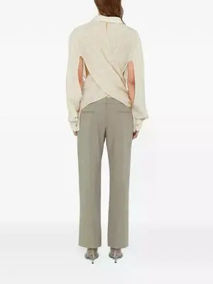 Christopher Esber Pinstripe Draped Shirt