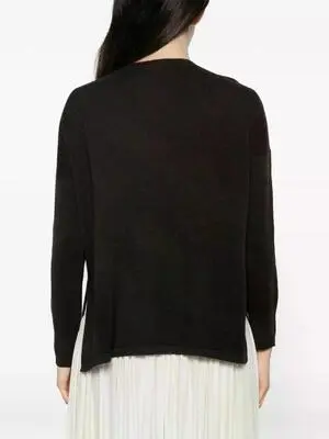 BASE Long-sleeve Side-slit Sweater