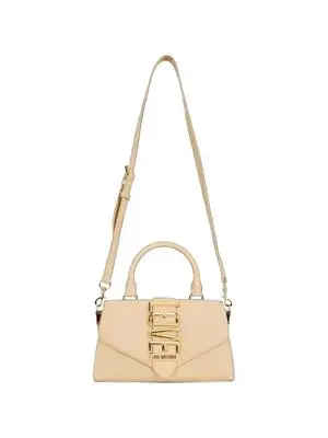Moschino Logo-plaque Tote Bag - Neutrals