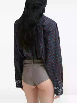 Marni Plaid Broderie Anglaise Shirt