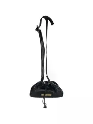 Moschino Drawstring Logo-plaque Shoulder Bag