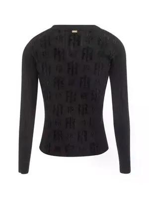 FRACOMINA Logo-jacquard Button-detail Sweater