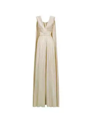 GEMY MAALOUF Pleated Cape-detail Jumpsuit