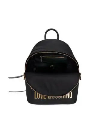 Moschino Logo-plaque Front-pocket Backpack