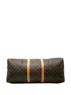 LOUIS VUITTON 2005 Monogram Keepall Bandouliere 60 Travel Bag