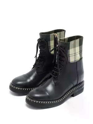 Chloé X Barbour Noua Check-panel Ankle Boots