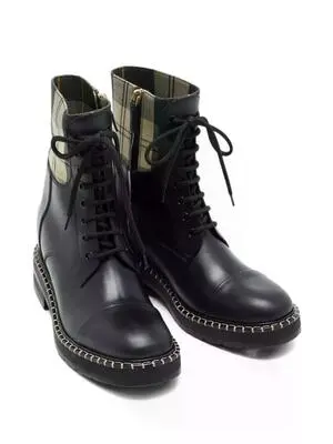 Chloé X Barbour Noua Check-panel Ankle Boots