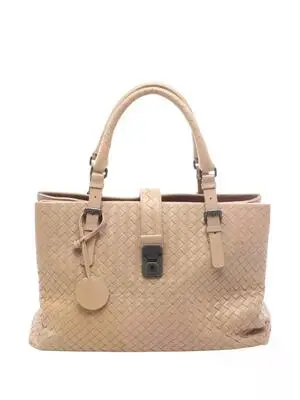 Bottega Veneta 2000-2026 Medium Nappa Intrecciato Roma Tote Bag - Neutrals