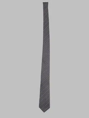 Saint Laurent Cravatta A Righe In Jacquard Di Seta - Multicolor