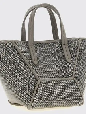 Brunello Cucinelli Bc Duo Suede Calfskin Mini Handbag With Monili