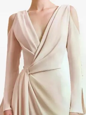 GEMY MAALOUF Cold-shoulder Draped Gown
