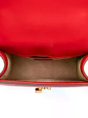 Gucci 2000-2015 Mini Calfskin Web Sylvie Chain Satchel - Red