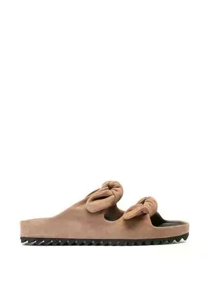Officine Creative Knot-detail Leather Flat Sandals - Neutrals