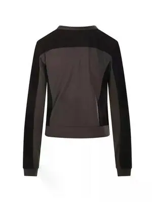 Max Mara Suede-panelled V-neck Cardigan