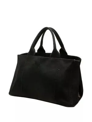 Prada 2010-2026 Canvas Canapa Logo Tote Satchel