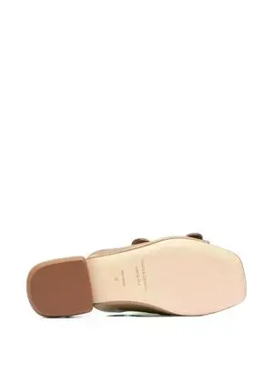 Officine Creative Suki Knotted Leather Flat Sandals - Neutrals