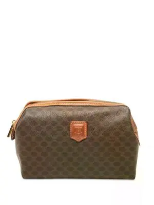 Celine 2000-2026 Macadam Coated Canvas Clutch Bag - Brown