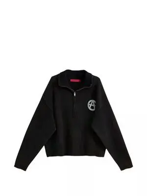 ACUPUNCTURE 1993 Anarchy Distressed Logo-print Sweater