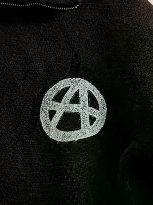ACUPUNCTURE 1993 Anarchy Distressed Logo-print Sweater