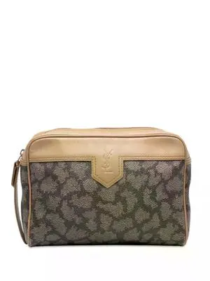 Saint Laurent 20th Century Printed Coated Canvas Clutch Bag