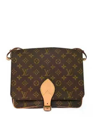 LOUIS VUITTON Monogram Cartouchiere Gm Leather-trim Crossbody Bag