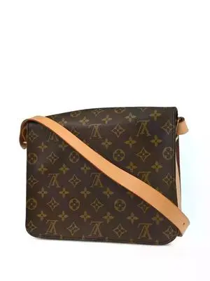 LOUIS VUITTON Monogram Cartouchiere Gm Leather-trim Crossbody Bag