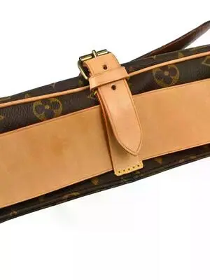 LOUIS VUITTON Monogram Cartouchiere Gm Leather-trim Crossbody Bag