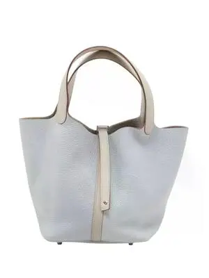 Hermès 2014 Bicolor Clemence And Swift Picotin Lock 22 Handbag - Blue