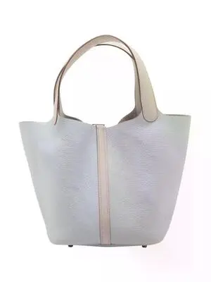 Hermès 2014 Bicolor Clemence And Swift Picotin Lock 22 Handbag