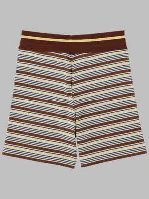 Fendi Shorts In Maglia Di Cotone A Righe