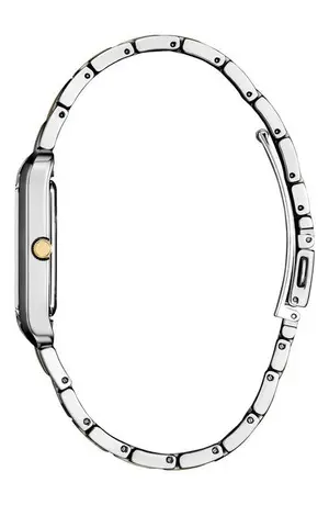 Citizen Classic Rectangular Solar Bracelet Watch - Two-tone