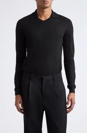 Frenckenberger Long Sleeve Cashmere T-shirt - Black