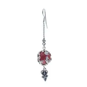 GEM KINGDOM Red Carnelian Single Earring