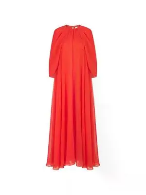 GEMY MAALOUF Cape-sleeve Flared Kaftan - Red