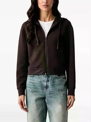 Armani Exchange Logo-embroidered Zip-up Hoodie