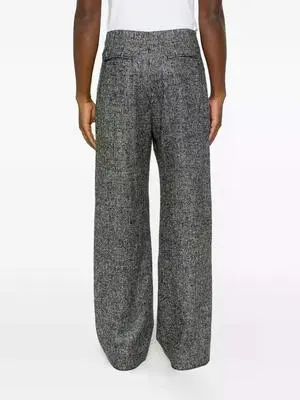 Emporio Armani Pleated Pinstripe-pattern Trousers