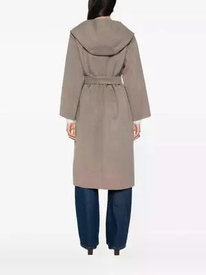 Max Mara Hooded Belted Coat