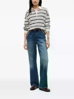 Tommy Hilfiger Striped Knitted Polo Shirt - Neutrals