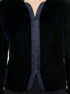 Emporio Armani Velvet Zip-up Jacket
