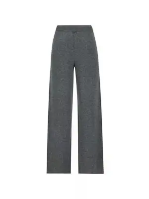 Max Mara Wide Cashmere-yarn Trousers Dark