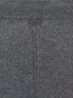 Max Mara Wide Cashmere-yarn Trousers Dark