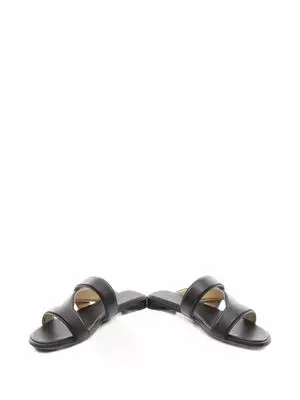 Bottega Veneta 2020s Crossover Leather Flat Sandals